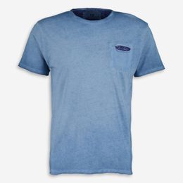 TK Maxx Blaues T-Shirt mit Brusttasche