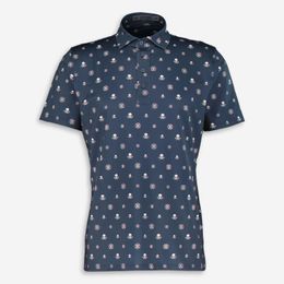 TK Maxx Dunkelblaues Poloshirt mit Logomuster