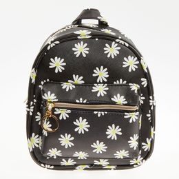 TK Maxx Schwarzer Rucksack mit Blumendruck