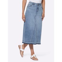 Heine Damen Jeans Rock, Blau, Gr. 38, Lange R&ouml;cke, Material: Baumwolle