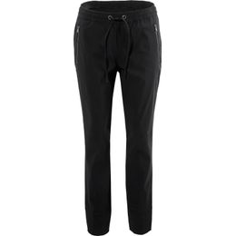Damen Bengalinhose mit elastischen Bündchen schwarz, Größe 19