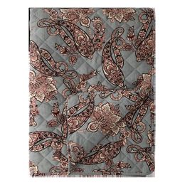 Chic Antique Aix Quilt mit Paisley Motiv 1, L180/B130 cm, Opal und Taupe