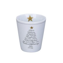 Krasilnikoff Happy Mug Christmas Words, Ø8,7 x H10cm, 330 ml, weiss