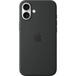 Apple Silicone Case Silikon Case Apple iPhone 16 Plus Schwarz Stoßfest, Induktives Laden