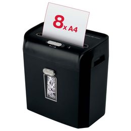 Rexel ProMax RPS812 Aktenvernichter mit Streifenschnitt bis 8 Blatt schwarz