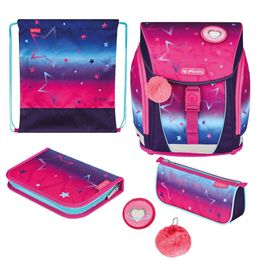 Herlitz Schulranzen-Set FiloLight Plus Pink Stars 28,0 x 23,0 x 38,0 cm pink 16,0 l