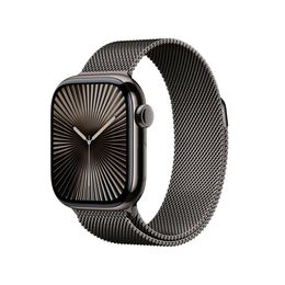 Apple Watch Series 10 Titan Schiefer (GPS + Cellular) 42mm (Milanaise Armband schiefer)