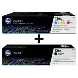 HP Original 126A Toner 4er Set schwarz, cyan, magenta, gelb