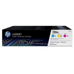 HP Original 126A Toner Tri-Pack cyan, magenta, gelb 1.000 Seiten (CF341A)