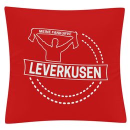 multifanshop® Kissenbezug - Leverkusen - Meine Fankurve - Druck weiß