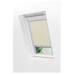 Lysel - Qualitätsdachfensterrollo abdunkelnd elfenbein Rollo geeignet für Velux Dachfenster C 04, 6, (B x H) 38.30cm x 74cm in beige/elfenbein