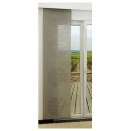 Schiebegardine von Lysel - Target transparent mit Kreisen in den Maßen 245 cm x 60 cm beige/graubeige