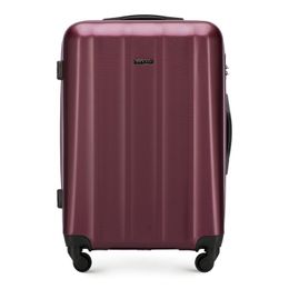 Koffer Wittchen "CRUISE LINE" Gr. 57 l, rot (bordeaux) Koffer Medium Black Textured Polycarbonate Suitcase Wittchen