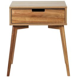 Beistelltisch Wenko "Acina" Tische Gr. B: 50cm, braun BxTxH: 50x50x55 cm, aus Akazienholz