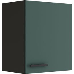 Hängeschrank Optifit "Palma", grün (steingrün, antrhazit), B:50cm H:57,6cm T:34,6cm, Spanplatte, Schränke, Breite 50 cm, 1 Tür, 1 Einlegeboden