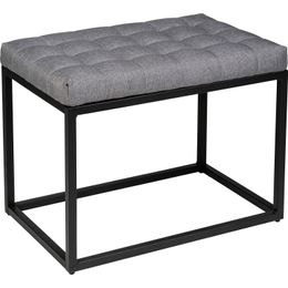 Sitzhocker Wenko "Amandola" Hocker Gr. B/H/T: 59cm x 45cm x 39cm, schwarz (schwarz, grau) belastbar bis zu 120 kg