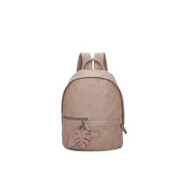 Cityrucksack Fritzi aus Preussen "Eco Fritzi07" Gr. B: 14 cm, beige Rucksäcke aus recyceltem und veganem Material