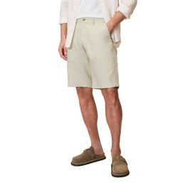 Marc O'Polo Shorts MARC O'POLO "aus reinem Leinen" Gr. 33, Normalgrößen, braun, Herren, Obermaterial: 100% Leinen, unifarben, Hosen