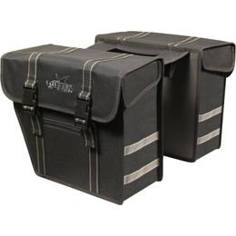 Fahrradtasche GREENLANDS BICYCLE BAGS "Greenlands Doppel Fahrradtasche" Taschen Gr. B/H/T: 36cm x 32cm x 18cm, schwarz