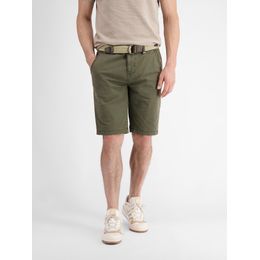 Bermudas Lerros "Lerros Chino-Bermuda mit Print" Gr. 30, Normalgrößen, grün (aged olive) Herren Hosen