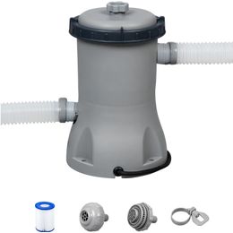 Kartuschen-Filterpumpe Bestway, grau, B:17,5cm H:27,5cm L:18,5cm, Kunststoff, Filteranlagen, 2.006 l/h, 40 W, für Pools von 1.100-14.300 l