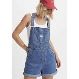 Levi's Kurzoverall LEVI'S "VINTAGE SHORTALL" Gr. M (36/38), N-Gr, blau (foolish love) Damen Overalls mit Destroyed-Effekten