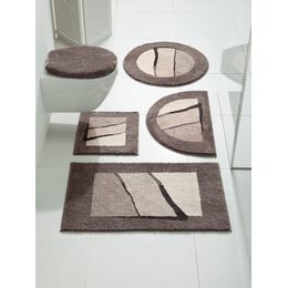 Badematte Grund Badematten Gr. rechteckig (50cm x 90cm),, grau (taupe)