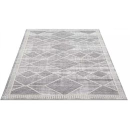 Teppich Carpet City "FLAIR178" Teppiche Gr. B: 160 cm 1 St., 11 mm, L: 230 cm, grau Kurzflor-Teppich, Skandi-Stil