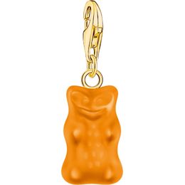 Charm-Einhänger Thomas Sabo "THOMAS x HARIBO Schmuck: Charm" Charms bunt (gelbgoldfarben-orange + orange) Damen mit Kristallglas