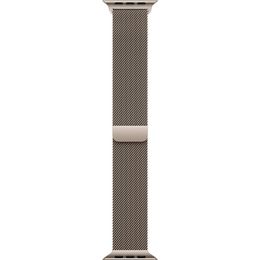 Apple Smartwatch-Armband "Milanaise" Uhrenarmbänder Gr. 13-18cm, beige (natur)