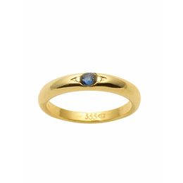 Adelia´s Ketten-Anhänger ADELIA´S "333 Gold Anhänger Taufring mit Safir Ø 10,1 mm" Schmuckanhänger Gr. Damen, Gelbgold 333, blau Damen mit Safir Goldschmuck für