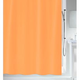 Duschvorhang Spirella "Primo", orange (hellorange), B:120cm H:200cm, Polyester, Duschvorhänge