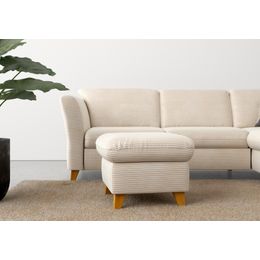 Polsterhocker Home Affaire "Trelleborg", beige (creme), B:58cm H:48cm T:58cm, 100% Polyester, Hocker, Polsterhocker, mit Cord-Bezug, mit Staufach, inkl. Federkern-Polsterung