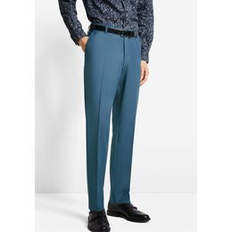 Bügelfaltenhose Cinque "CIMONOPOLI-H" Gr. 102, S-Gr, blau (petrol), Herren, Web, Obermaterial: 53% Polyester, 43% Schurwolle, 4% Elasthan, unifarben, Hosen, mit Logoprägung