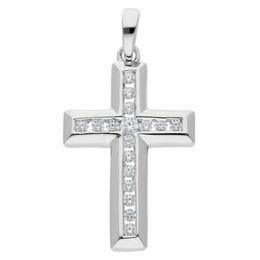 Adelia´s Ketten-Anhänger ADELIA´S "925 Silber Kreuz Anhänger mit Zirkonia" Schmuckanhänger Gr. Damen, mit Zirkonia, Silber 925 (Sterlingsilber), silberfarben (silber) Damen mit Zirkonia Silberschmuck für & Herren