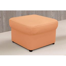 Hocker DOMO collection "Papenburg" Gr. B/H/T: 57cm x 41cm x 57cm, Kunstleder SOFTLUX, orange (pfirsich) Polsterhocker Hocker in großer Farbvielfalt