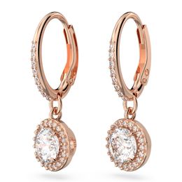 Paar Ohrhänger Swarovski "Stella Ohrhänger, Stern, Rhodiniert, 5636270, 5638769" Ohrringe Gr. Metall, rosegold (roségoldfarben-kristallweiß + kristallweiß) Damen mit Swarovski Kristall