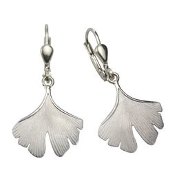 Paar Ohrhänger Vivance "925 Sterling Silber Ginkgo" Ohrringe Gr. ONE-SIZE, Silber 925 (Sterlingsilber), weiß Damen Ohrhänger Ohrschmuck