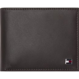 Geldbörse Tommy Hilfiger "ETON MINI CC WALLET" braun (dunkelbraun) Kleinlederwaren aus Leder, im kleinen Format