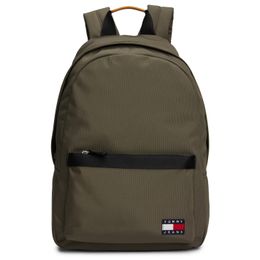 Rucksack Tommy Jeans "Men TJM ESSENTIAL D. DOME BACKPACK Backpacks" Gr. B/H/T: 30 cm x 44 cm x 14 cm, grün (pewter green) Rucksäcke Freizeitrucksack Cityrucksack