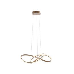 Pendelleuchte JUST LIGHT "MARIA" Lampen Gr. Ø 57cm, goldfarben (messingfarben matt) Designlampe LED, dimmbar, Switchmo