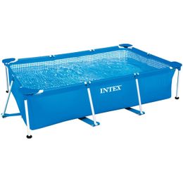 Framepool Intex "Metal Frame Rectangular" Schwimmbecken Gr. B/H/L: Breite 200 cm x Höhe 75 cm x Länge 300 cm, 3800 l, blau BxLxH: 200x300x75 cm