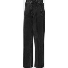 Straight-Jeans adidas originals "P ESS DENIM ST" Gr. 28, Länge 32, schwarz (medium black denim) Damen Jeans