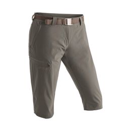 Caprihose Maier Sports "Inara slim 3/4" Gr. 38, Normalgrößen, braun (schlamm) Damen Hosen Wanderhose, atmungsaktive Outdoorhose, 34 Hose mit 3 Taschen