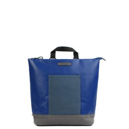 Cityrucksack 7CLOUDS "Nusin 7.1" Gr. B/H/T: 34cm x 36cm x 14cm, blau Rucksäcke mit recyceltem PET