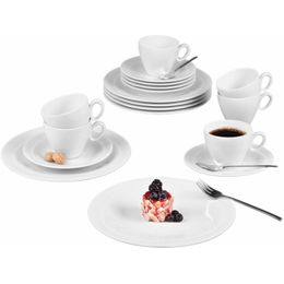 Kaffeeservice Seltmann Weiden "Geschirr-Set, Service Trio" Geschirr-Sets Gr. 18 tlg., weiß Made in Germany, 18 Teile, für 6 Personen