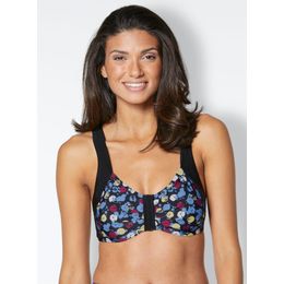 Bustier-Bikini-Top feel good Gr. 44, Cup D, schwarz (schwarz, getupft) Damen Bikini-Oberteile