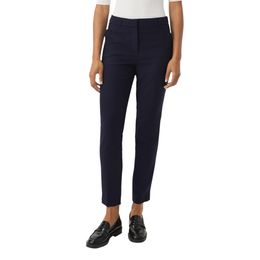 comma, Anzughose COMMA Gr. 38, N-Gr, blau (navy) Damen Hosen mit Bundefalten und verdecktem Verschluss