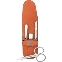 ERBE® Maniküre-Etui ERBE "ERBE Maniküre Set Steck-Etui Serie "Piemont", orange, 4-tlg., Inox" Nageletuis Gr. B/H/T: 50 mm x 110 mm x 20 mm 4 tlg., orange Echtleder, rostfreie Instrumente, Hergestellt in SolingenDeutschland