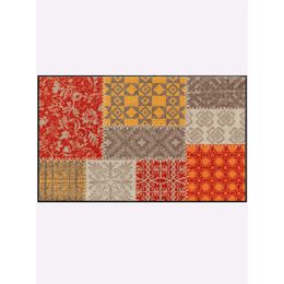 Fußmatte HEINE HOME Teppiche Gr. B: 50cm, 7mm, L: 100cm, orange (terra-taupe)